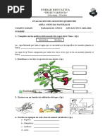 Examen de Ciencias Naturales Tercer Grado | PDF