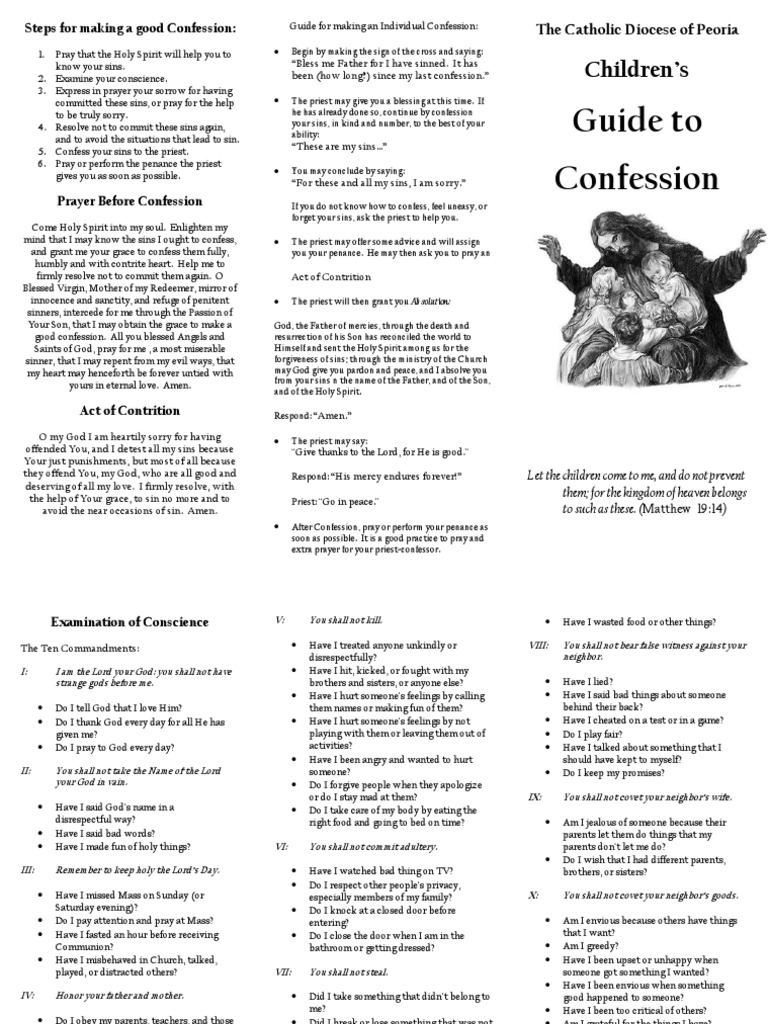 Childrens Confession Guide | PDF | Confession (Religion) | Penance