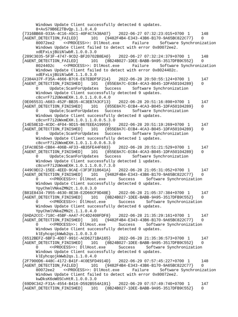 Windows Update Client Detection Log Recording Multiple Successful and ...
