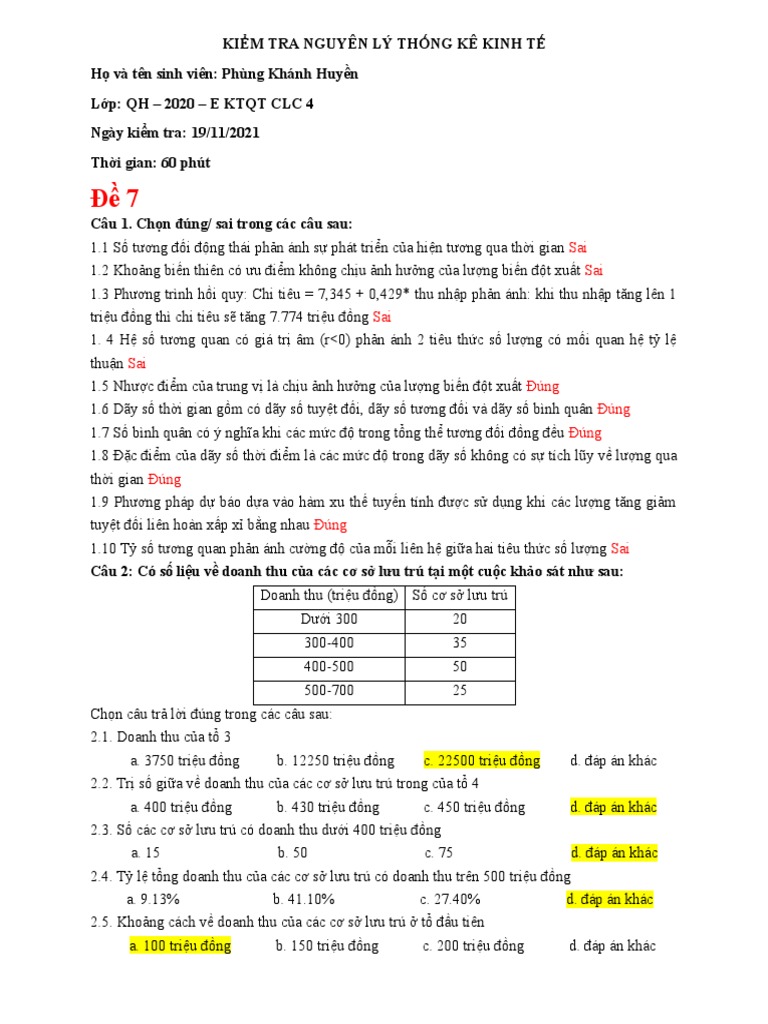 NLTKKT ĐỀ 7 | PDF