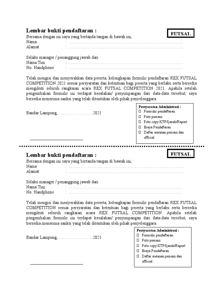 DSP Rex Futsal Competition | PDF | Game & Aktivitas