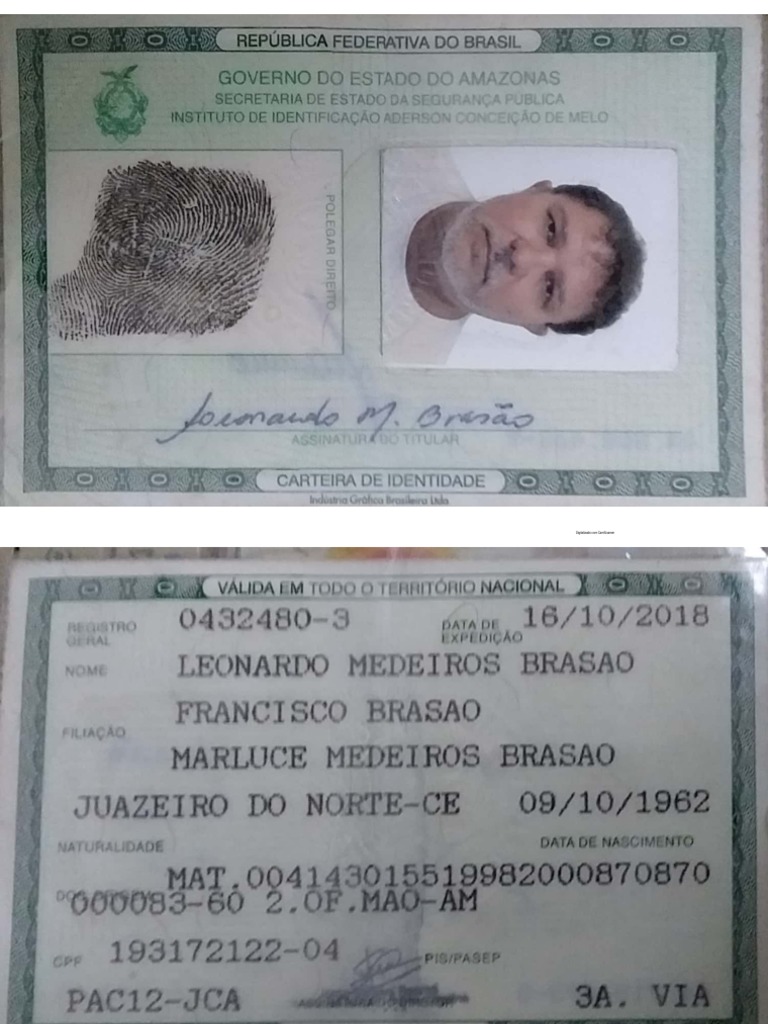 RG Frente e Verso | PDF