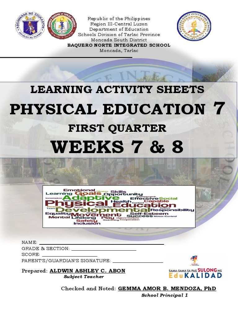 7 Weeks 7 & 8: Physical Education | PDF | Gymnastics | Sports