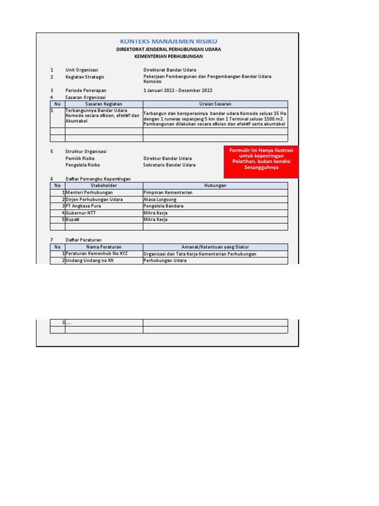 Contoh MR Perhubungan | PDF