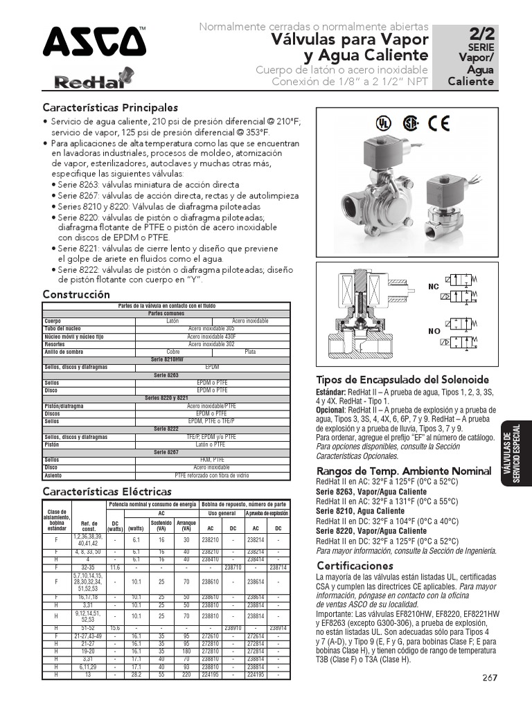 Emerson. Catálogo. Válvulas para Vapor y Agua Caliente ASCO | PDF ...