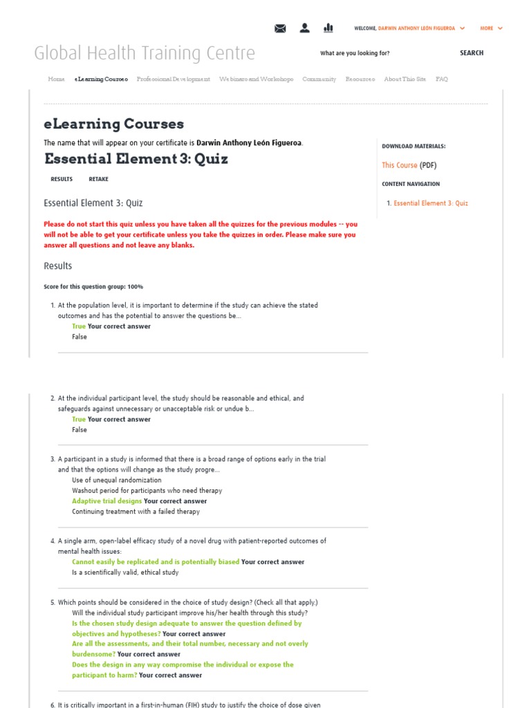 Global Health Training Centre: Elearning Courses | PDF | Educational ...