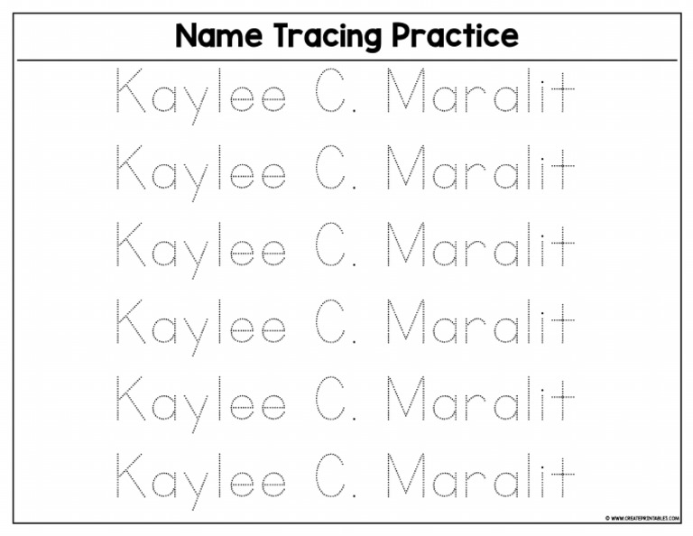 Name - Tracing - Practice 055B EE60 BF7B | PDF