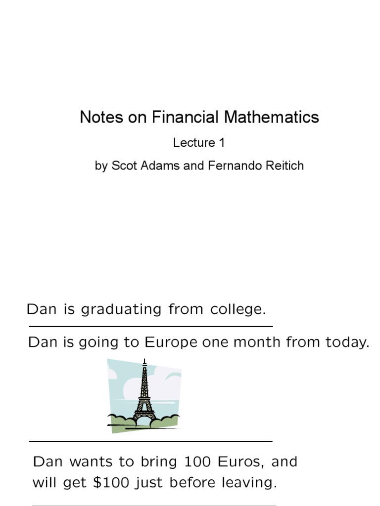 Financial Math Lecture Notes | PDF