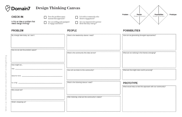 Domain7 - DesignThinkingCanvas V1 | PDF | Design Thinking | Cognition