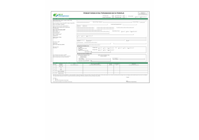 Formulir 1a BPJS Ketenagakerjaan - Formulir - 1a - BPJS ...