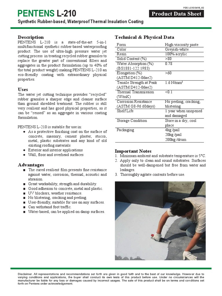 Pentens: Description Technical & Physical Data | PDF | Concrete | Materials