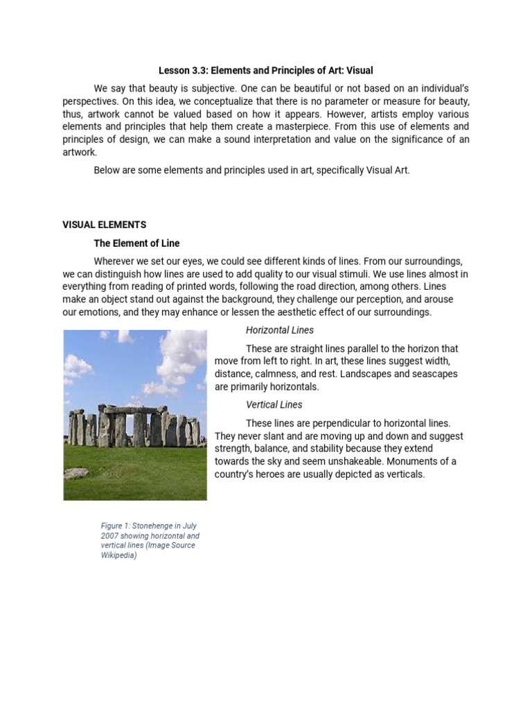 Understanding the Elements and Principles of Visual Art Through Lines, Color, and Composition ...