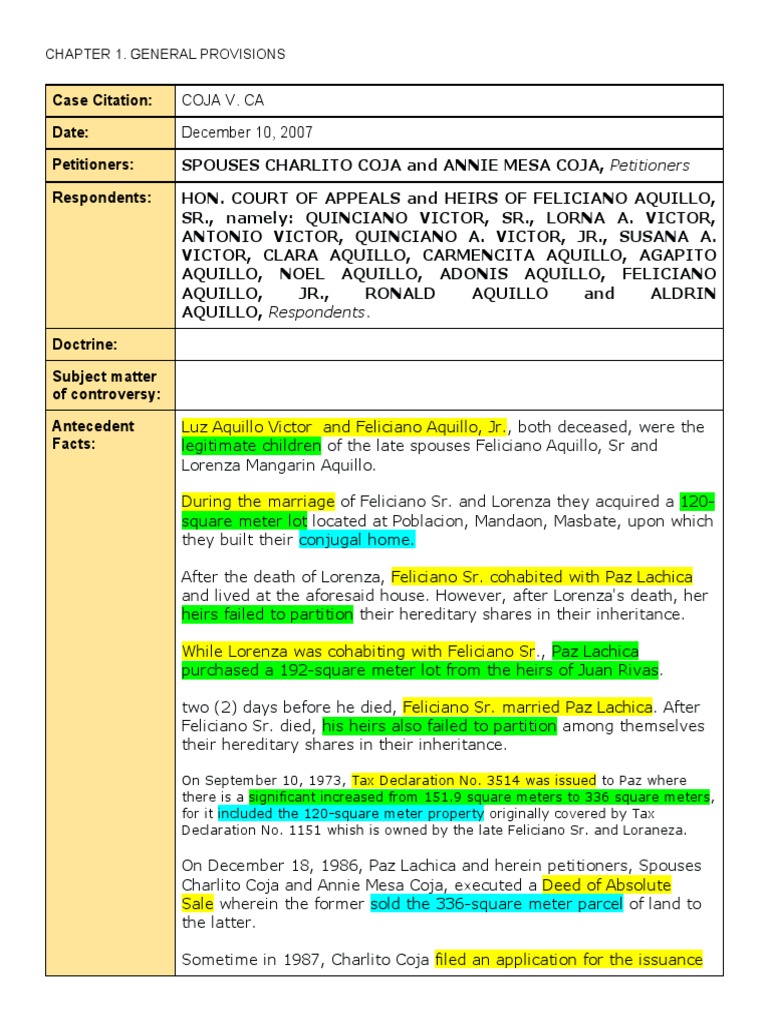 Determining Lawful Ownership of Property Through Inheritance Rules ...