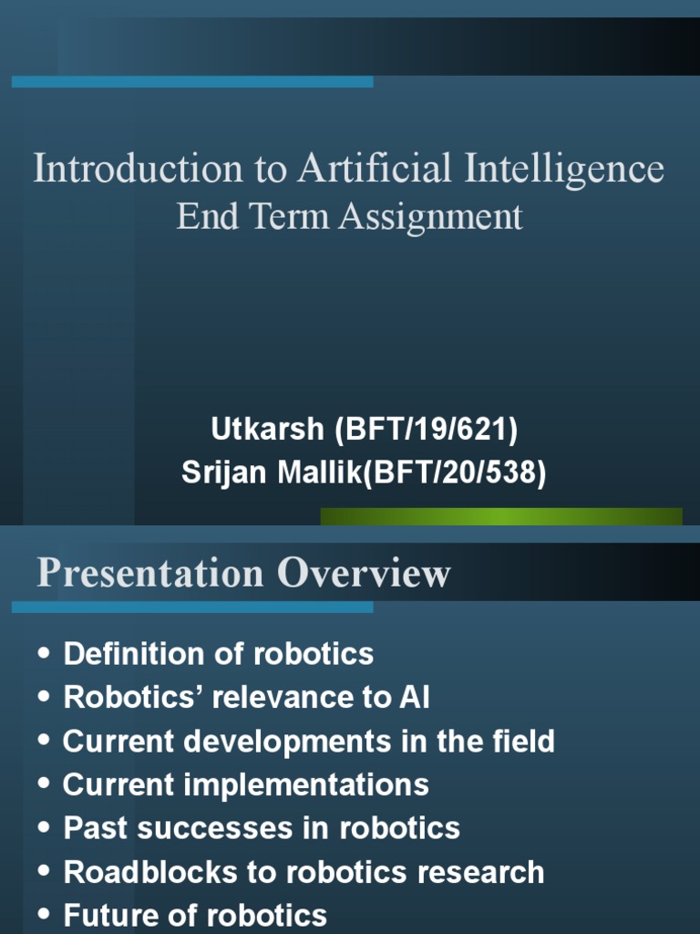 Introduction To Artificial Intelligence: End Term Assignment | PDF ...