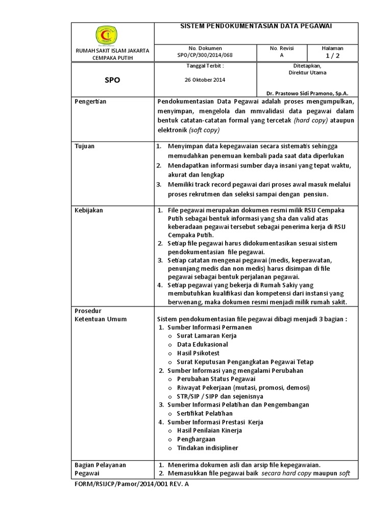 SPO File Pegawai | PDF