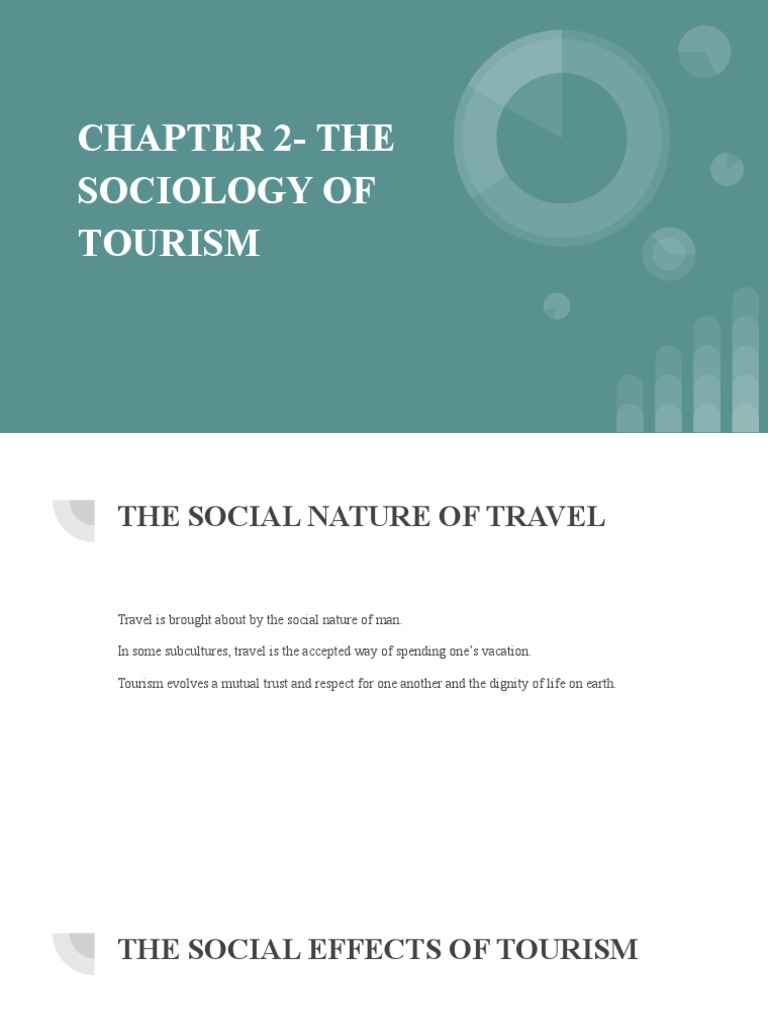 Sociology of Tourism and Travel Patterns | PDF
