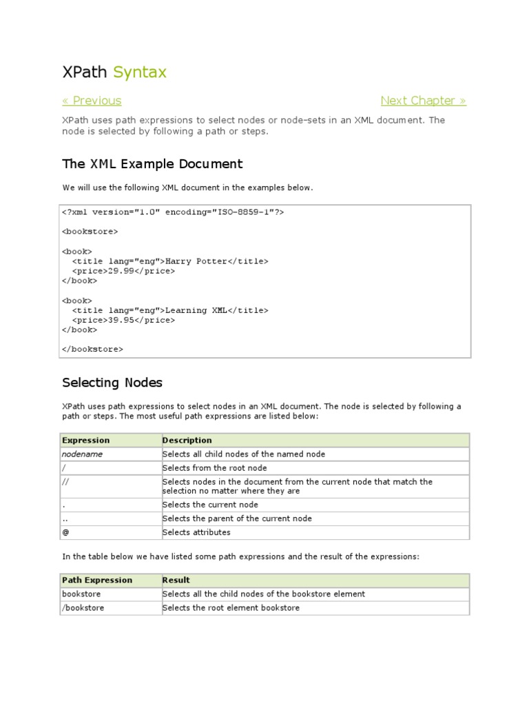 XPath | Download Free PDF | X Path | Xslt
