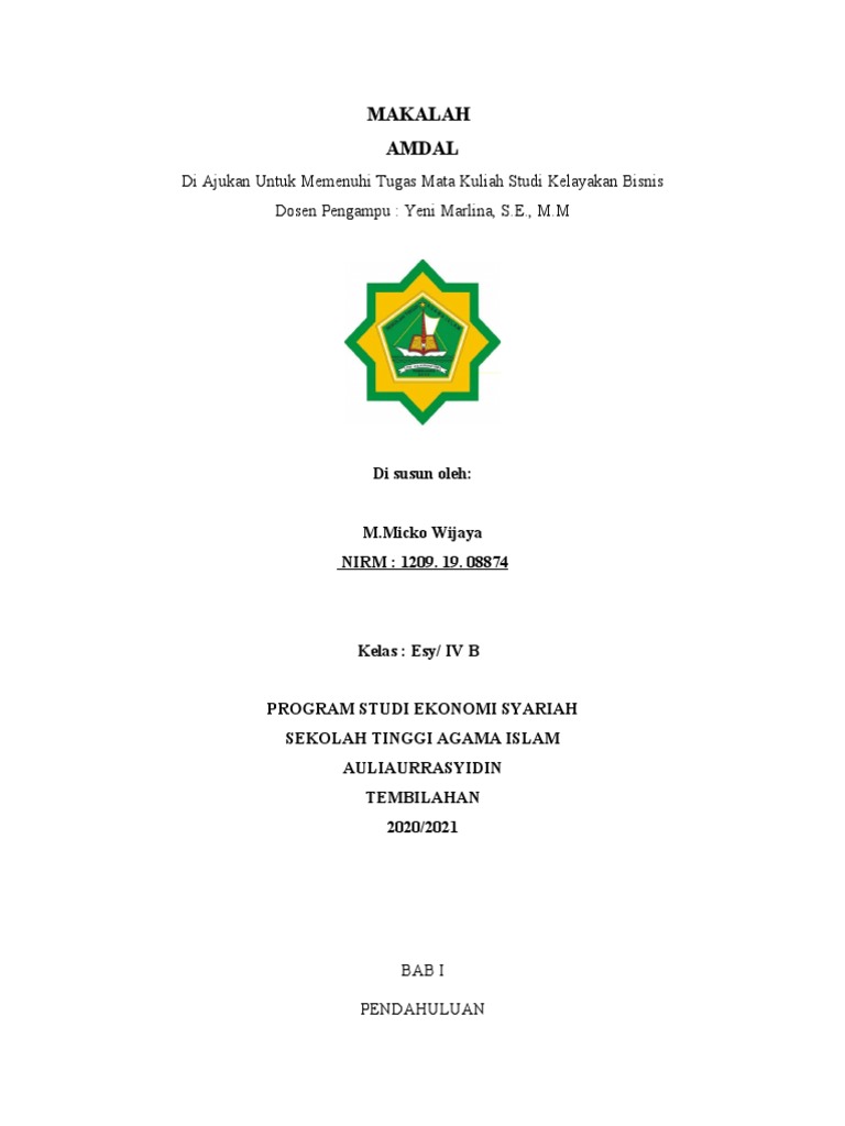 TUGAS 1 MAKALAH AMDAL D | PDF