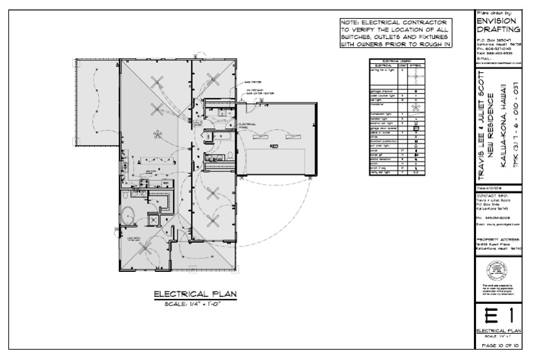 E1 Electrical Plan | PDF