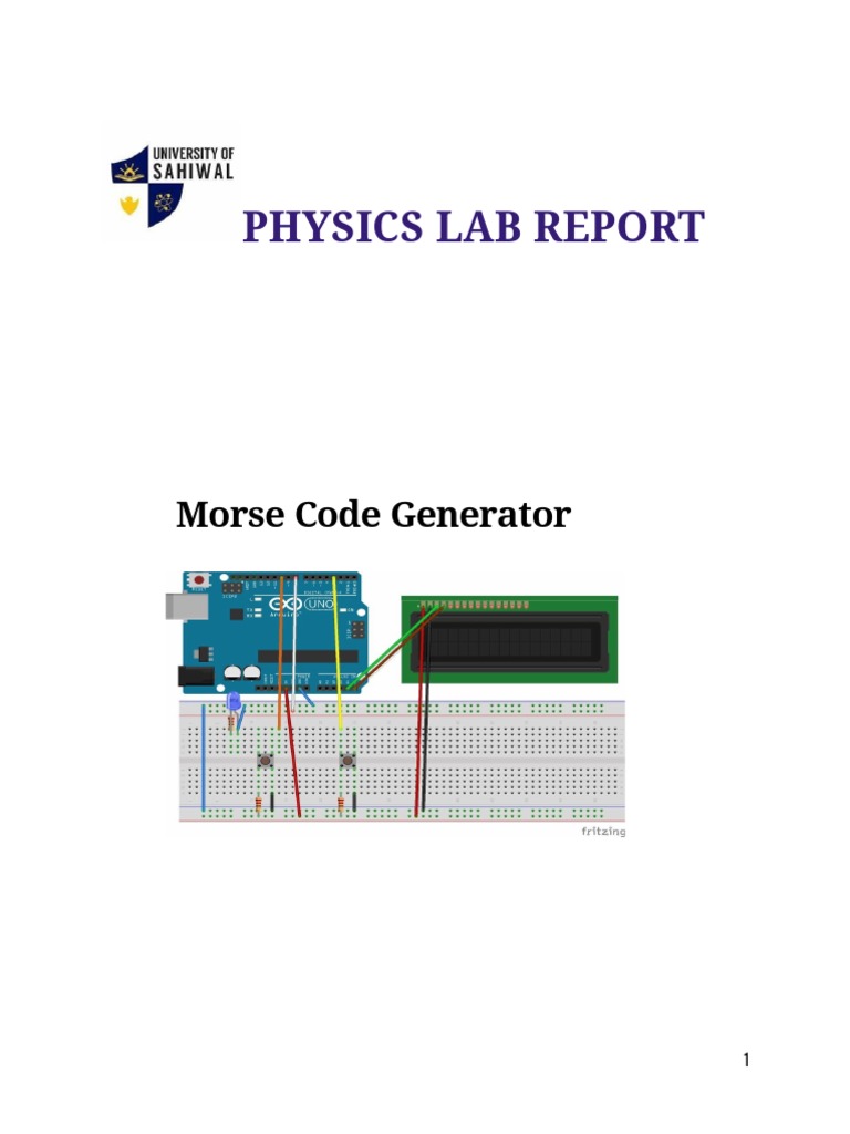 Physics Lab Report: Morse Code Generator | Download Free PDF | Arduino | Information And ...