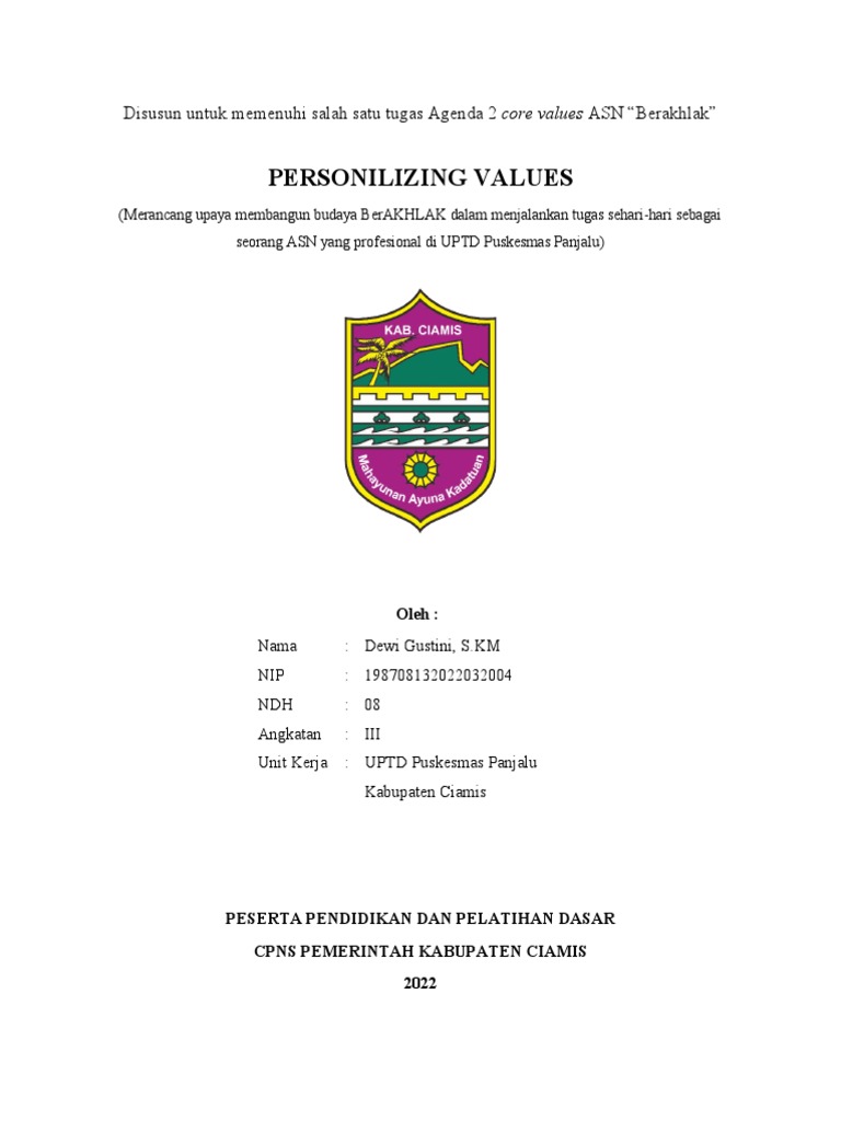 Personalizing Values - Agenda 2 | PDF