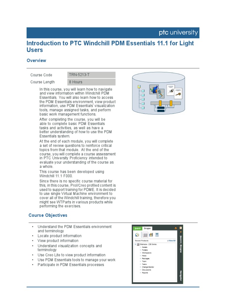Introduction To PTC Windchill PDM Essentials 11.1 For Light Users | PDF ...