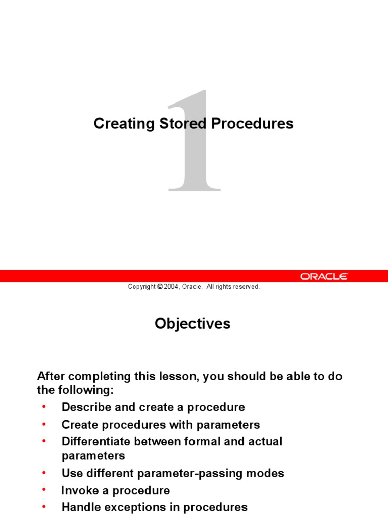 Creating Stored Procedures Pdf Parameter Computer Programming Subroutine