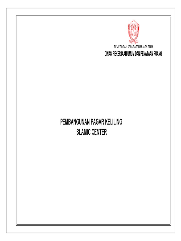 GAMBAR Pembangunan Pagar Keliling Islamic Center | PDF