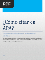 Qué Significa Las Siglas APA | PDF | Plagio | Escritura