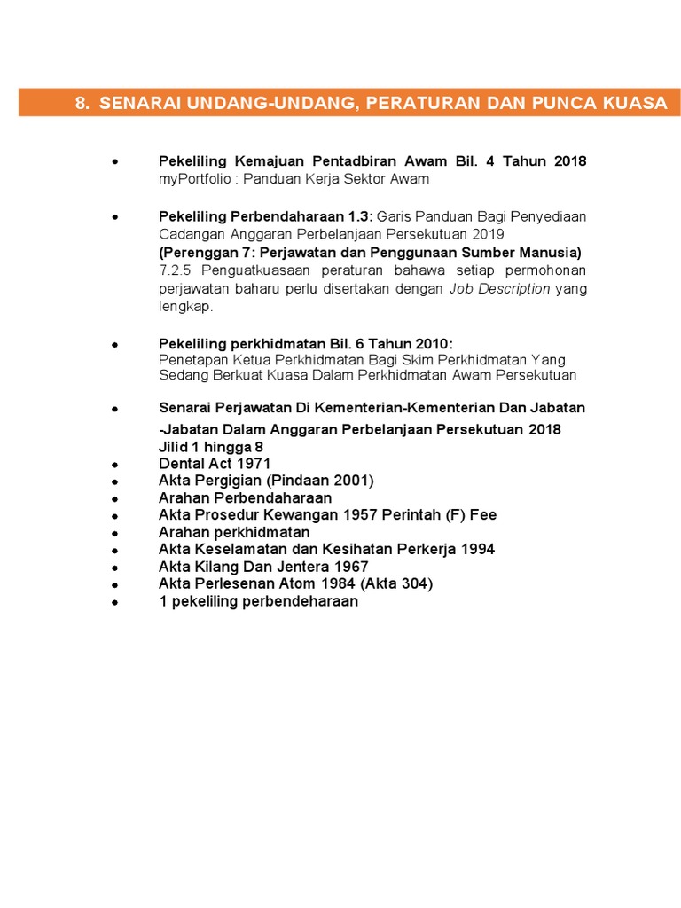 10 - Senarai Undang-Undang - Peraturan - Punca Kuasa | PDF