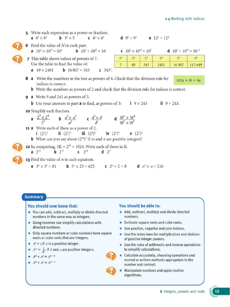 Working With Indices | PDF