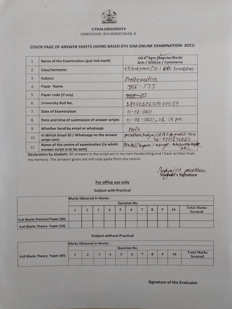 Dse - Iii | PDF | Writing | Signature