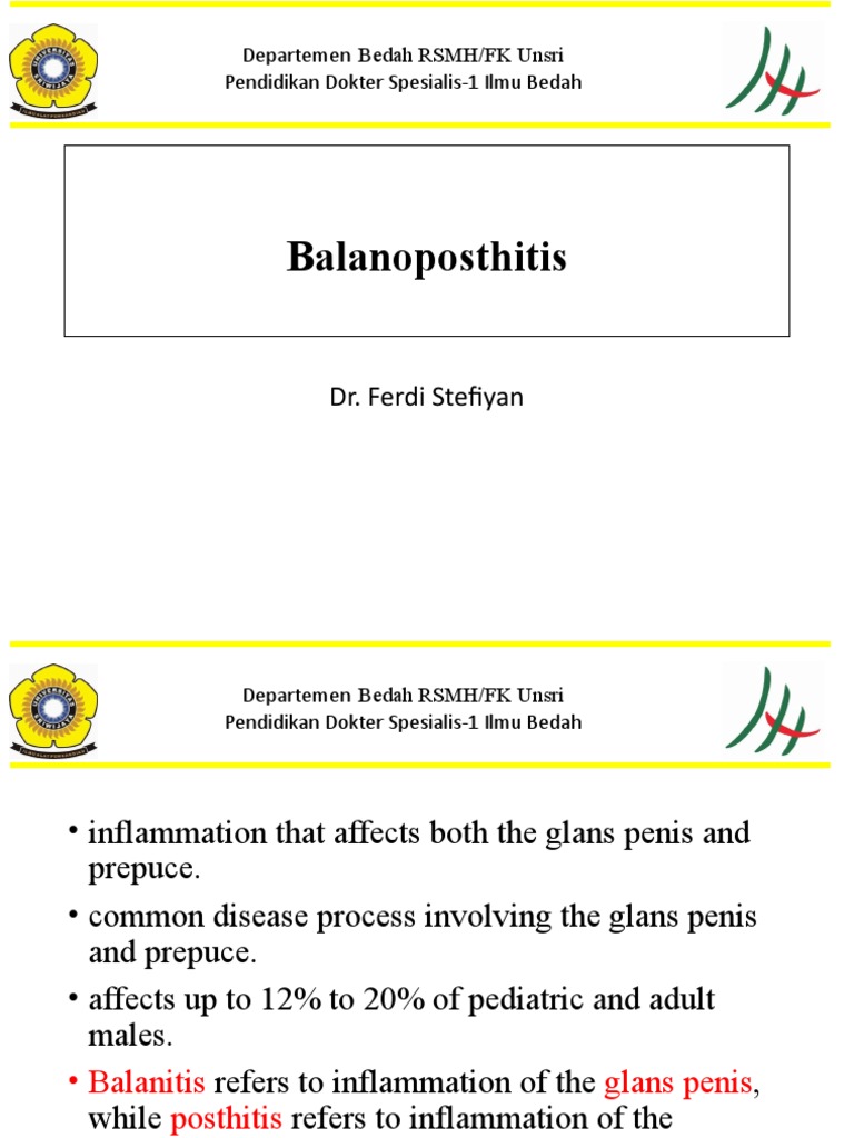 Balanoposthitis: Dr. Ferdi Stefiyan | PDF | Self-Improvement | Science & Mathematics