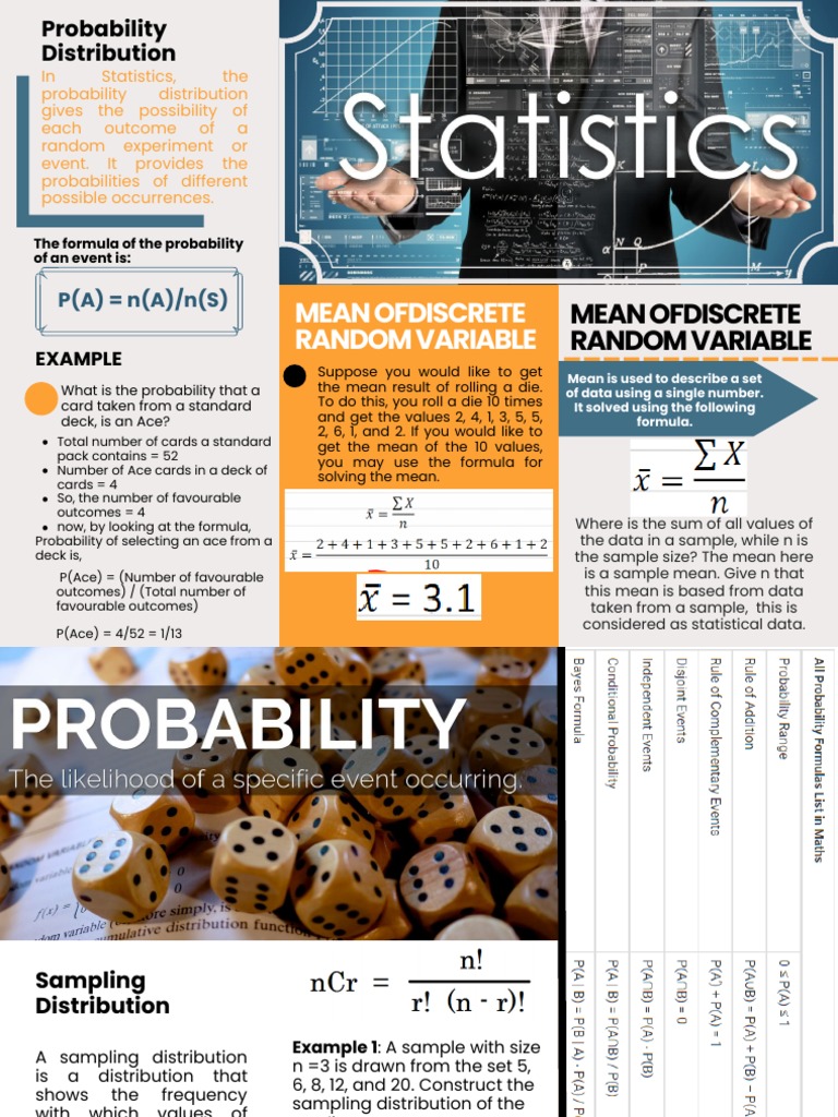 Statistic and Probability Brochure | PDF | Probability Distribution | Mean