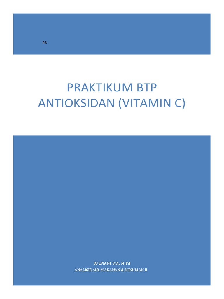 Modul Praktikum Vii Antioksidan (Vitamin C) | PDF