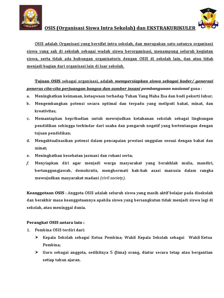 Program Ekstrakurikuler Fix | PDF