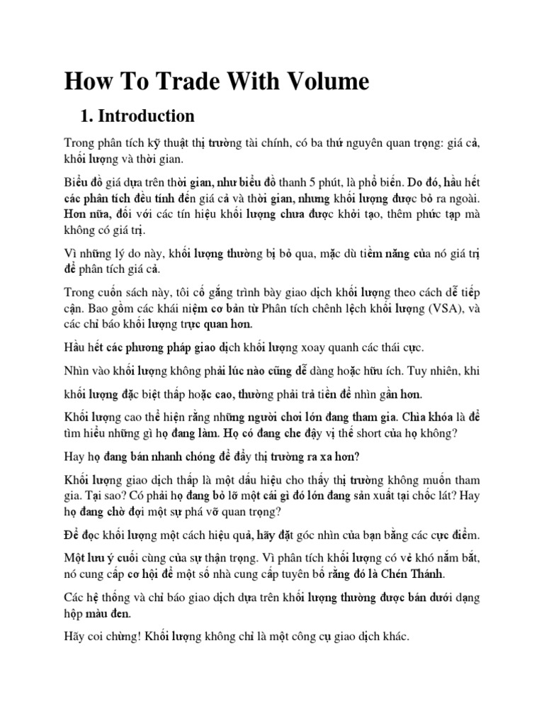 How To Trade With Volume | PDF