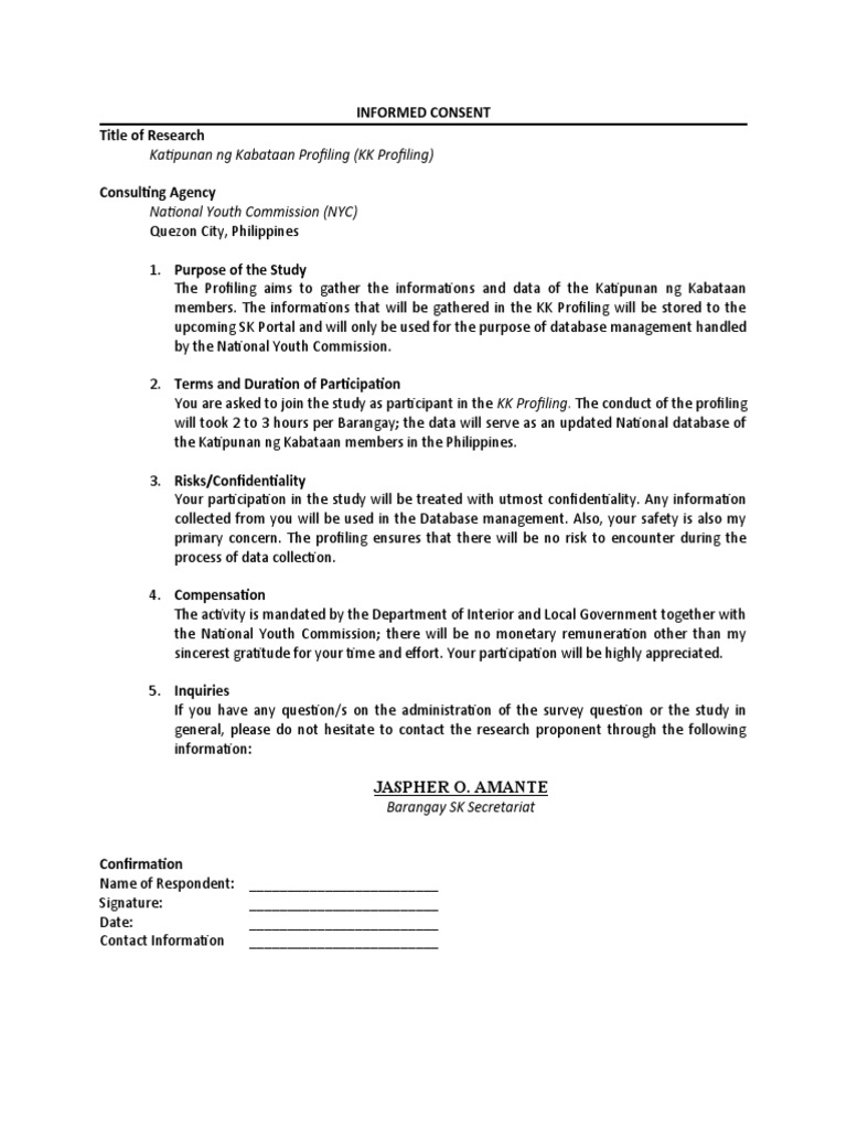 Katipunan NG Kabataan Profiling (KK Profiling) National Youth ...