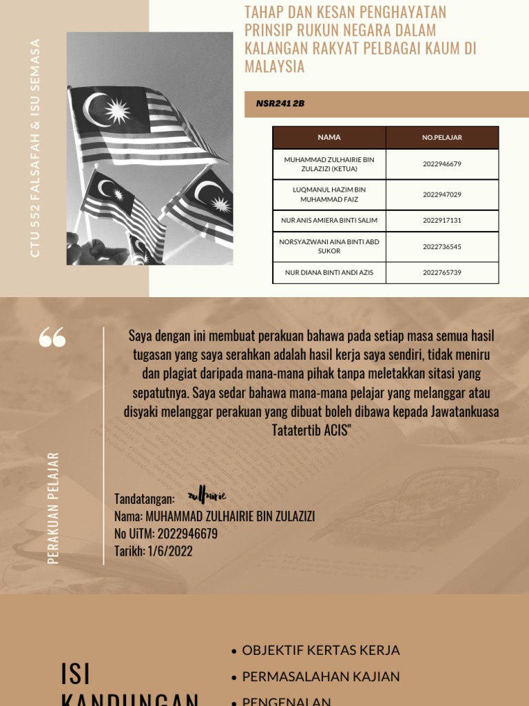 Slide Ctu 552 (Rukun Negara) | PDF