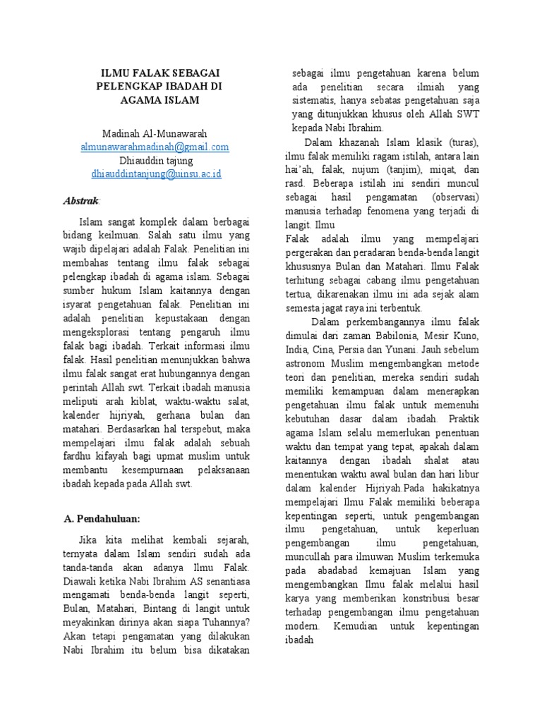 Jurnal Ilmu Falak | PDF