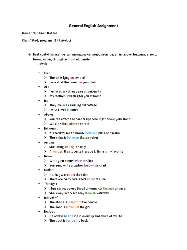 General English Assignment | PDF