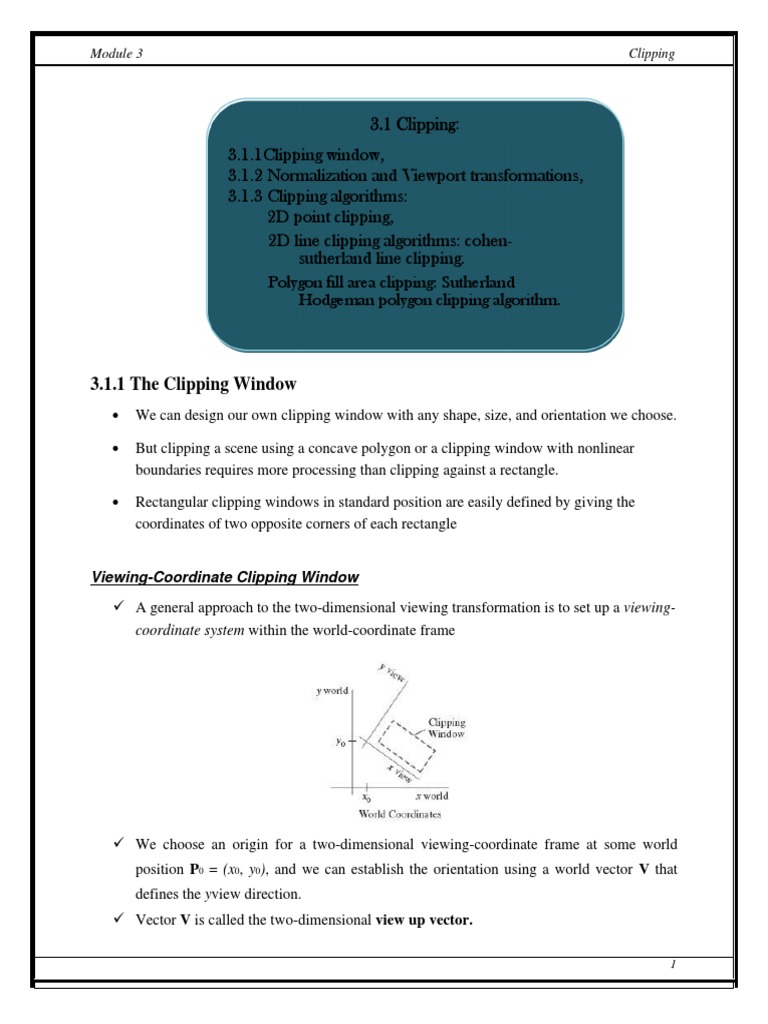 Cg Module 3 Pdf Cartesian Coordinate System Vertex Geometry 7261