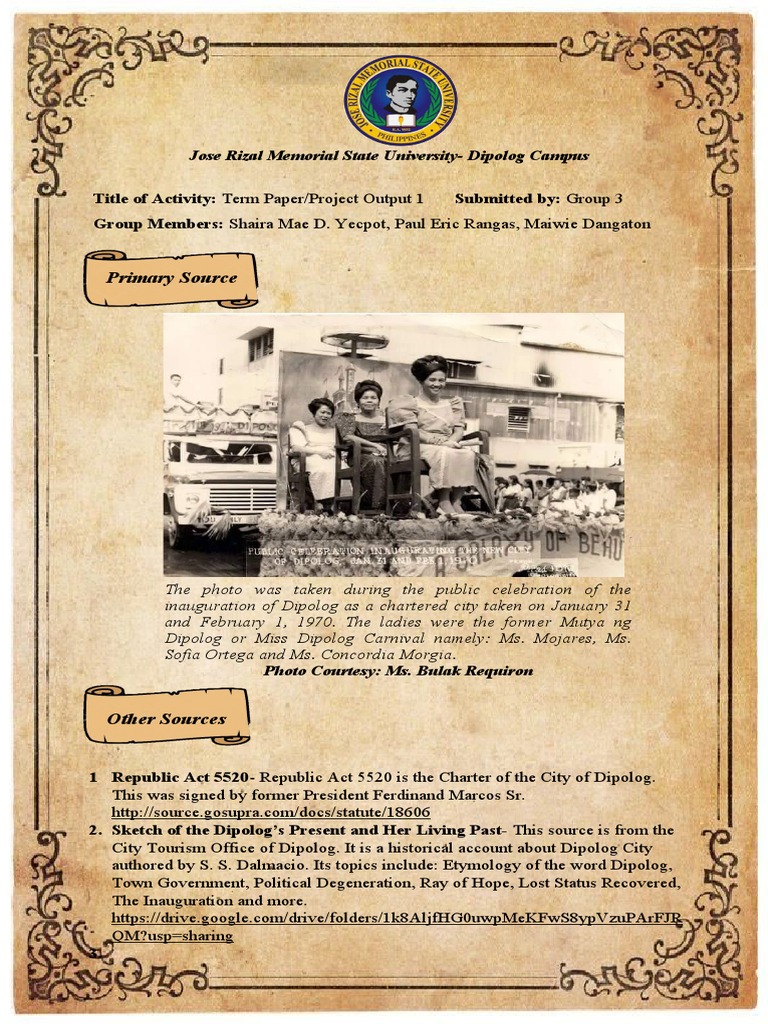 Project Output 1 Primary Source Other Identified Sources Outline | PDF