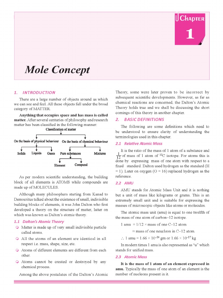 Mole Concept | PDF