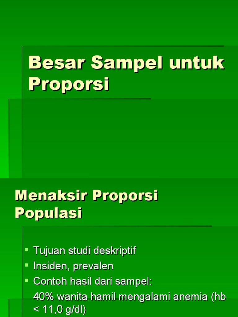 Besar Sampel Untuk Proporsi | PDF | Sains & Matematika
