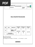 Weld Repair Procedure | PDF | Welding | Construction