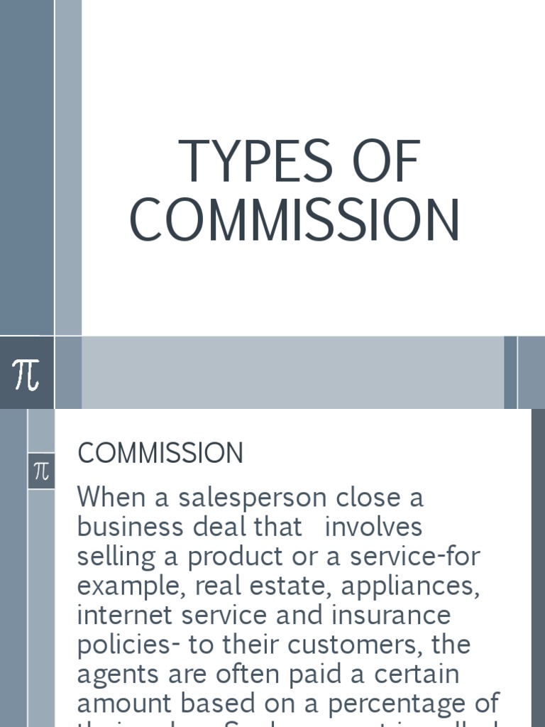 Lesson 10 TYPES OF COMMISSION | PDF | Sales | Economies