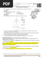 Lung Model With Two Lungs and Diaphragm Lab | PDF