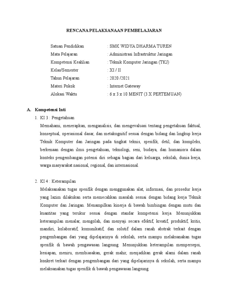 RPP - Aij - Xi - KD 3.8-4.8 | PDF