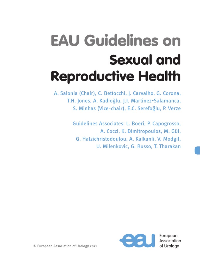 EAU Guidelines On Sexual and Reproductive Health 2021 | PDF ...